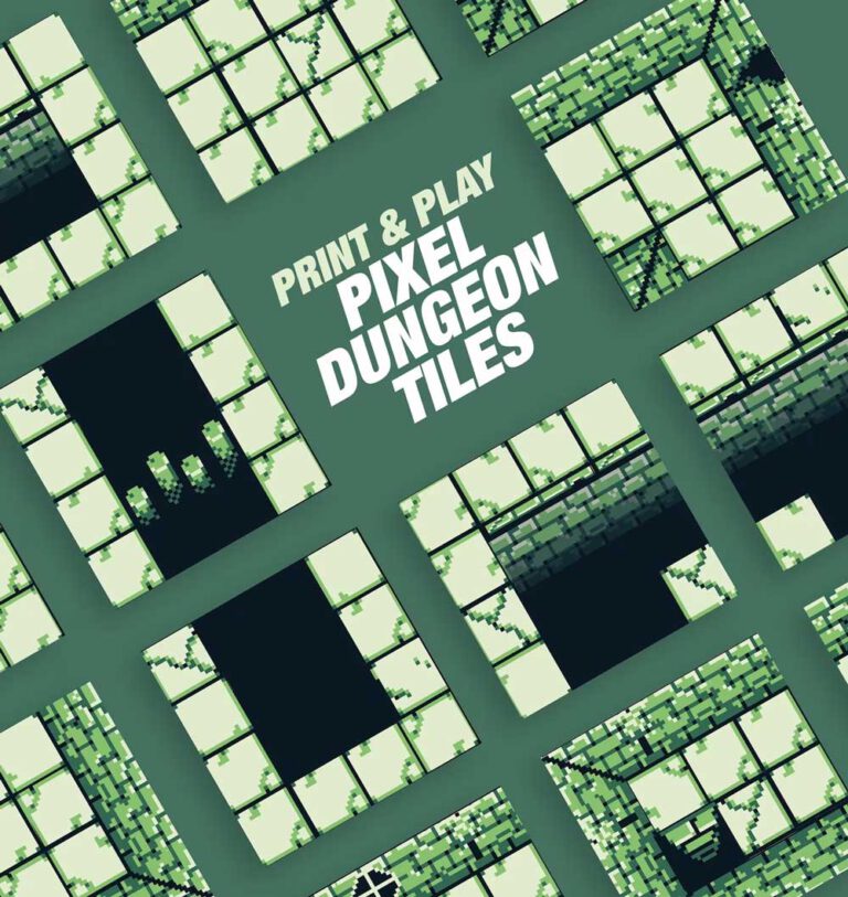 Dungeon Tiles – Printable Pixel Dungeon – Beaverlicious Games